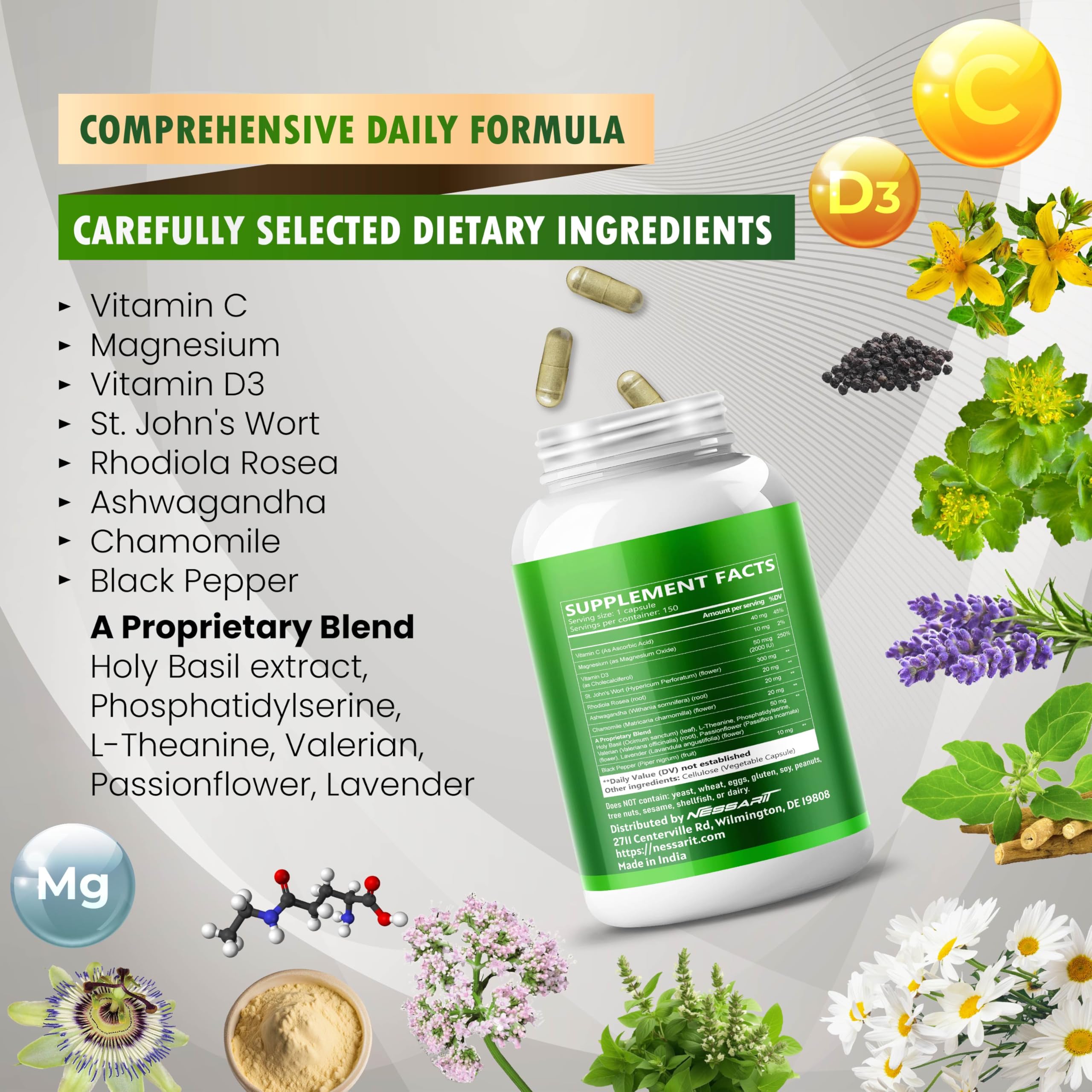 calming chamomile in st. john's wort