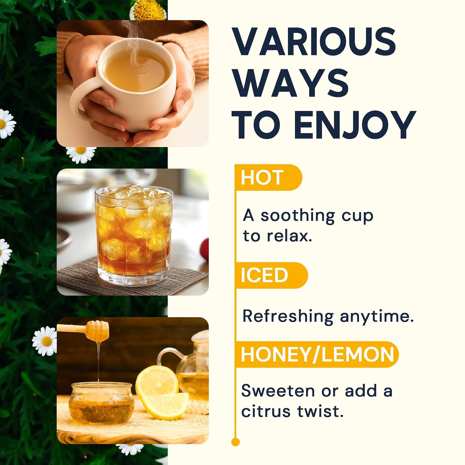 calming chamomile tea for bedtime