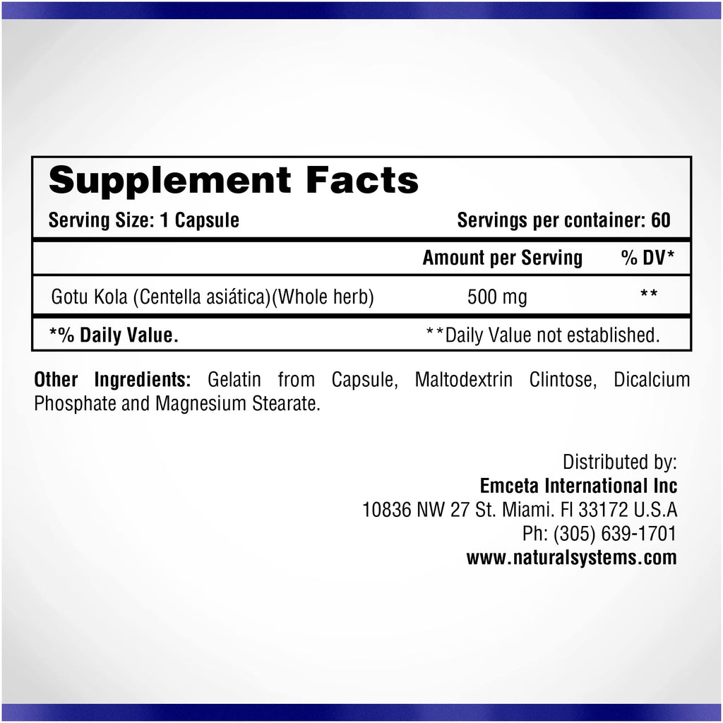 calming effects of gotu kola