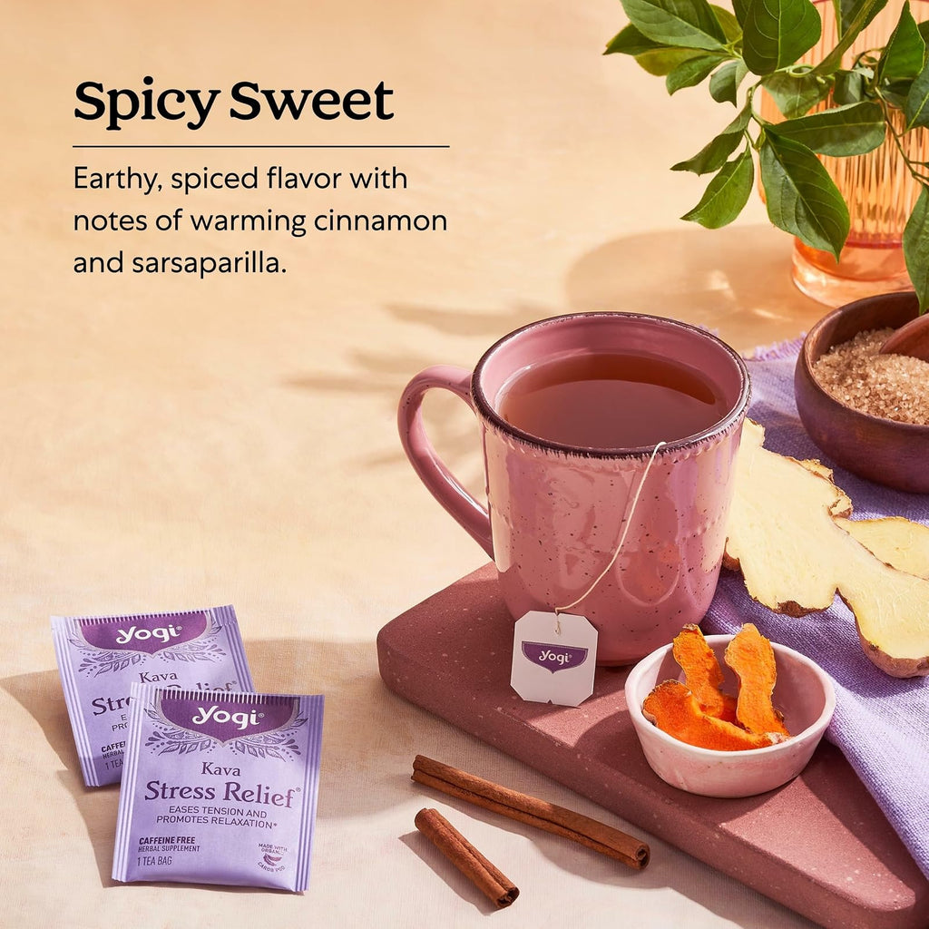 calming herbal tea with kava