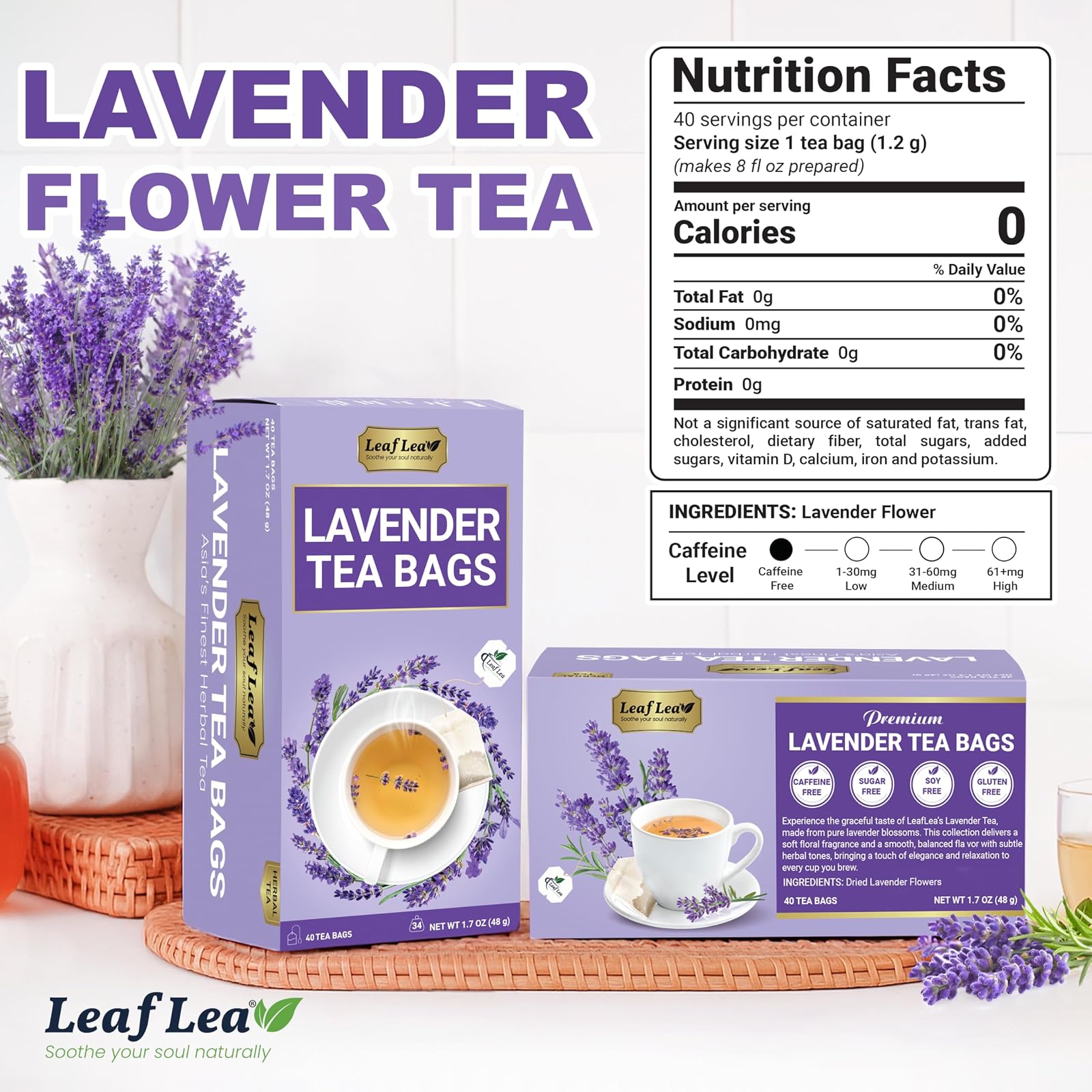 calming lavender tea for bedtime