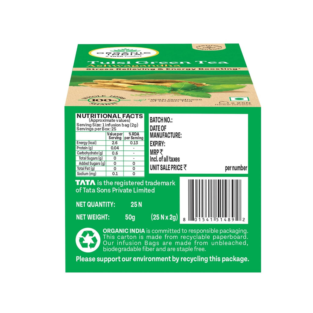 Calming organic green tea blend