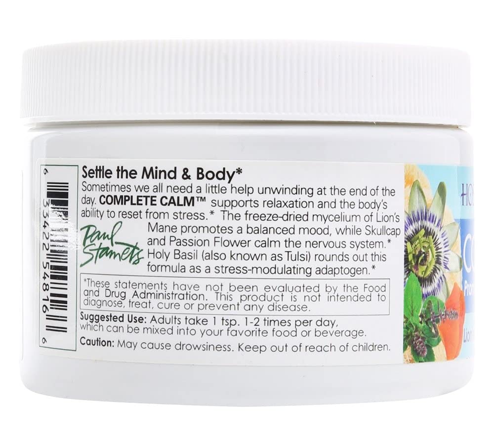 calming powder with mushroom extracts