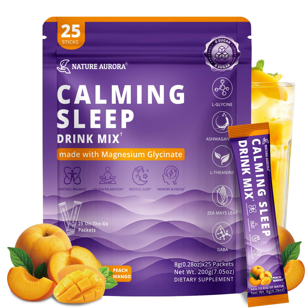 Calming sleep powder drink mix