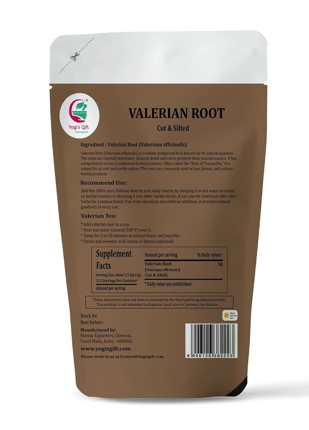 calming Valerian Root tea blend