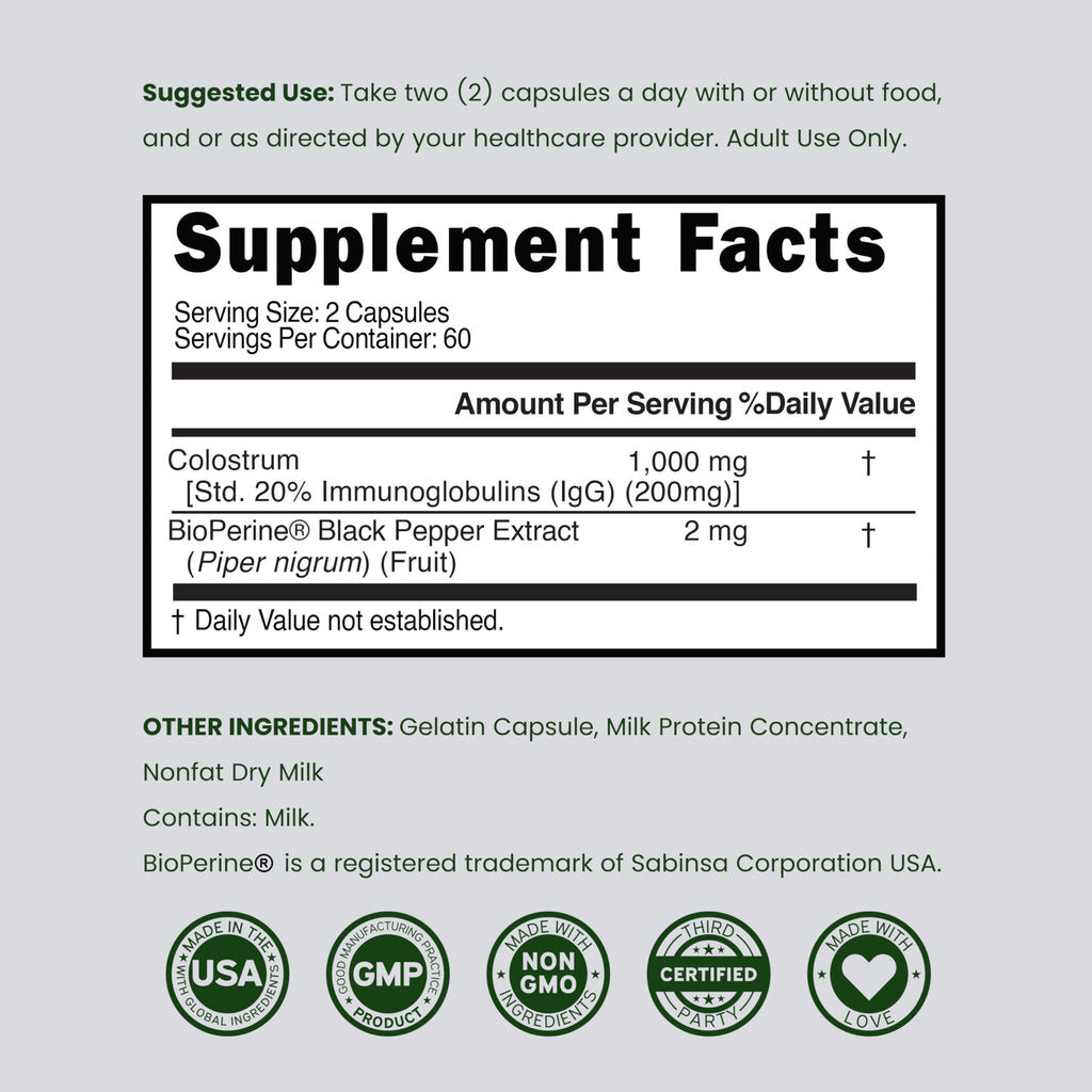 Canadian colostrum for better absorption