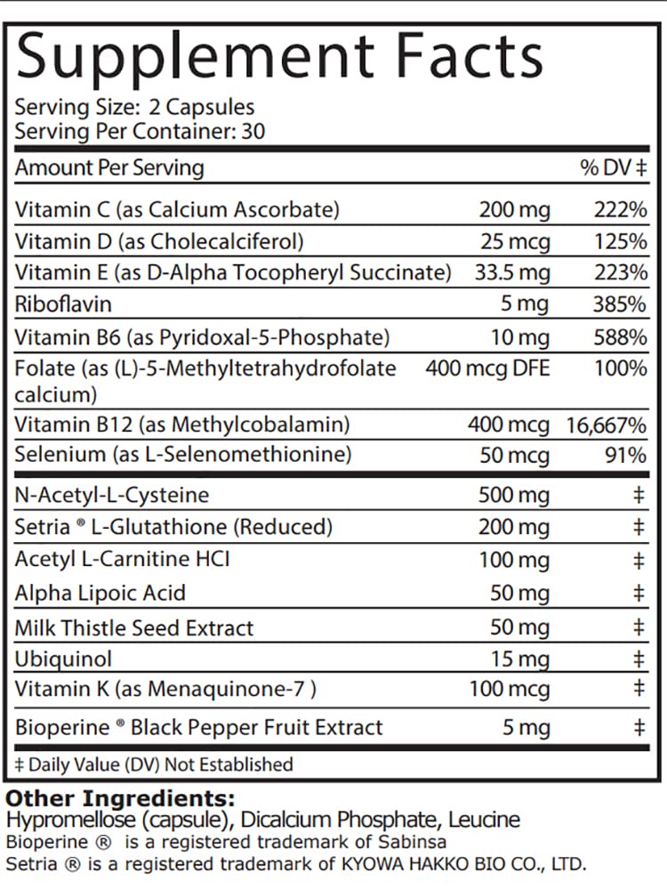 Canadian made glutathione complex benefits