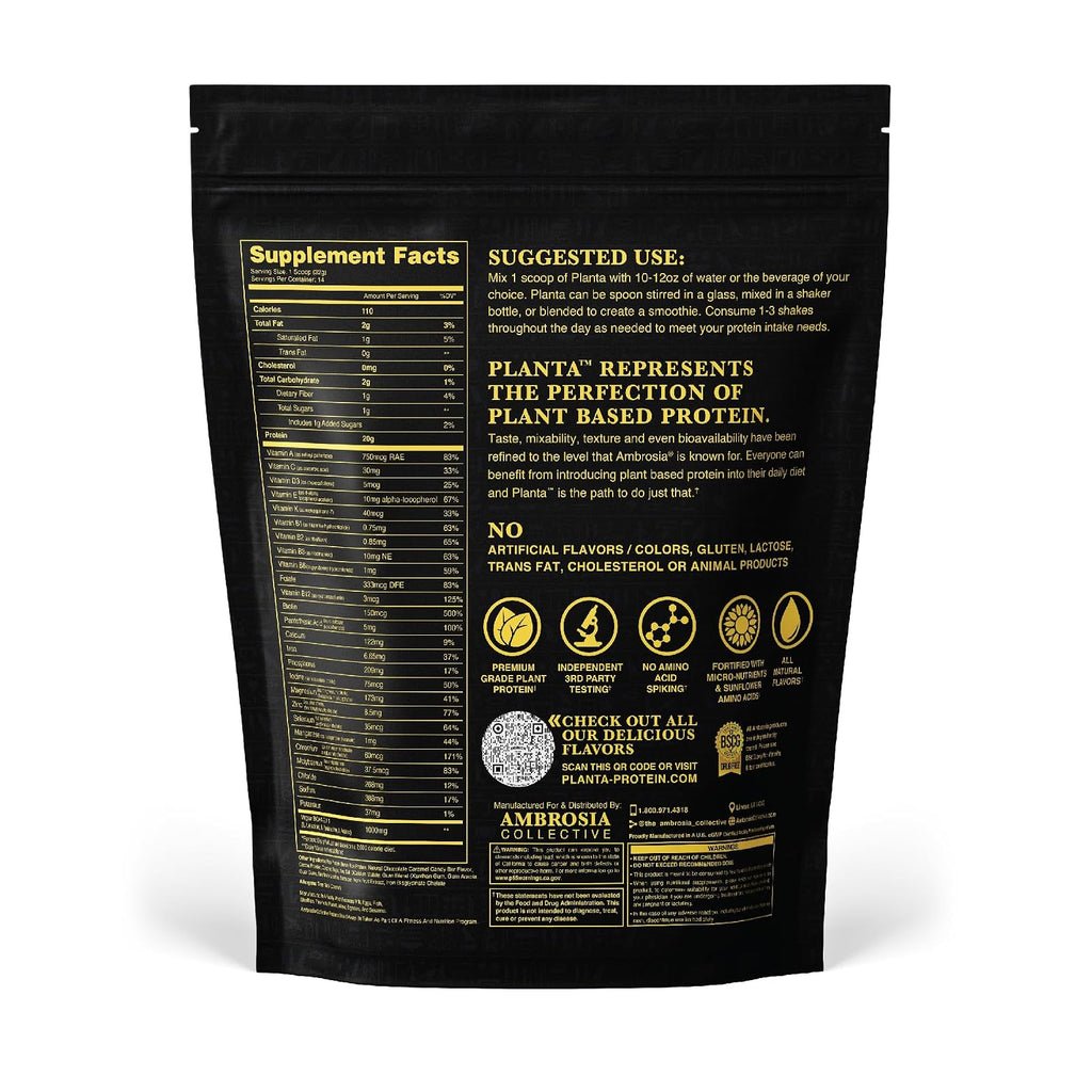 Candy bar flavour plant based protein