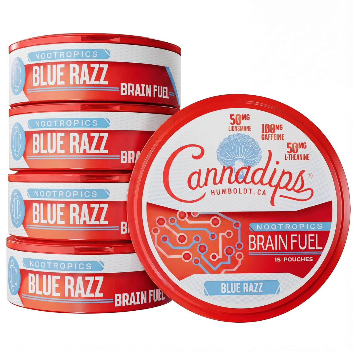 Cannadips Blue Razz energy pouches