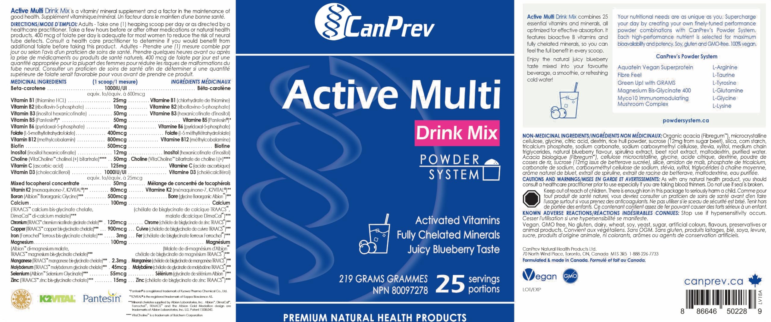 CanPrev drink mix for balanced nutrition