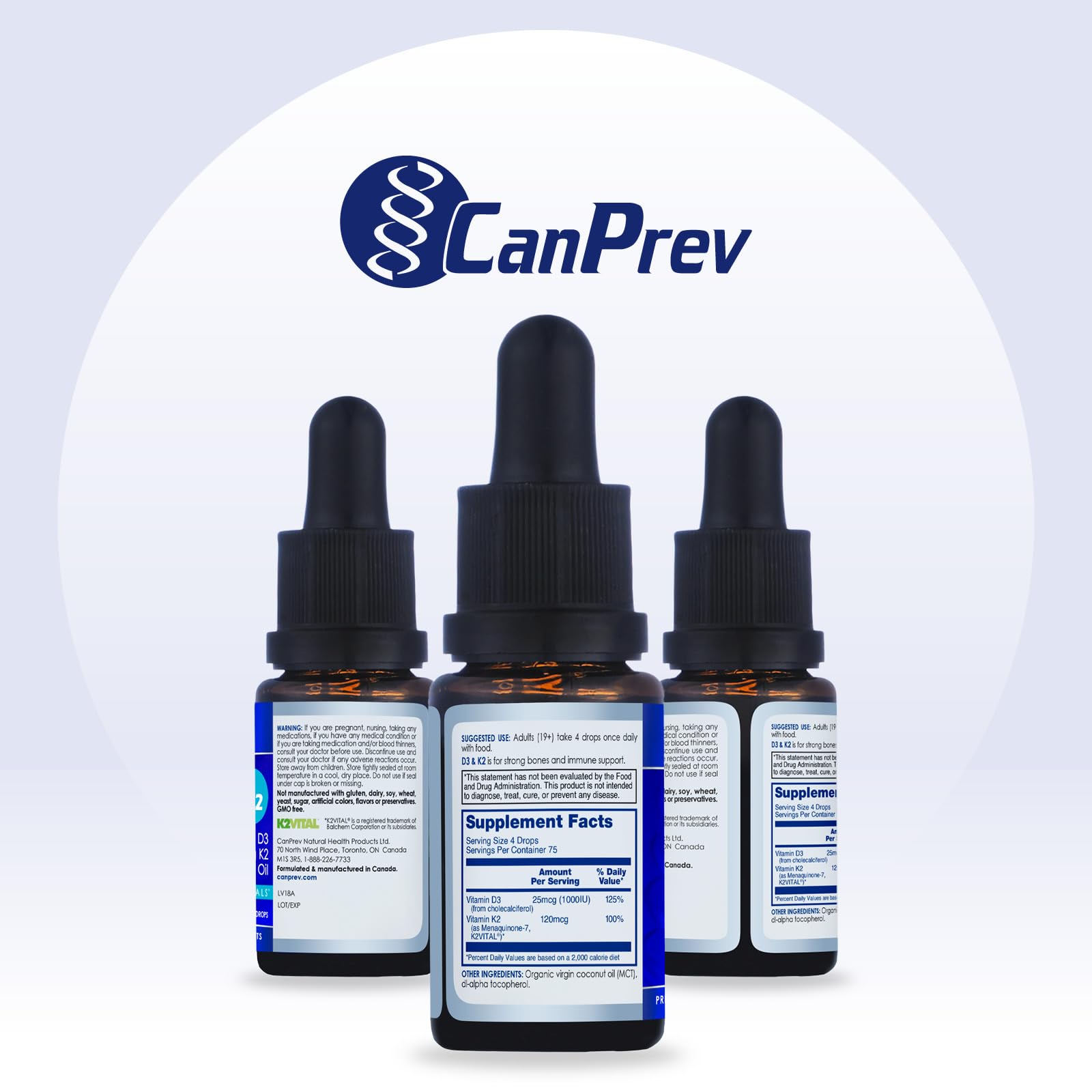 CanPrev vitamin D3 K2 for daily use