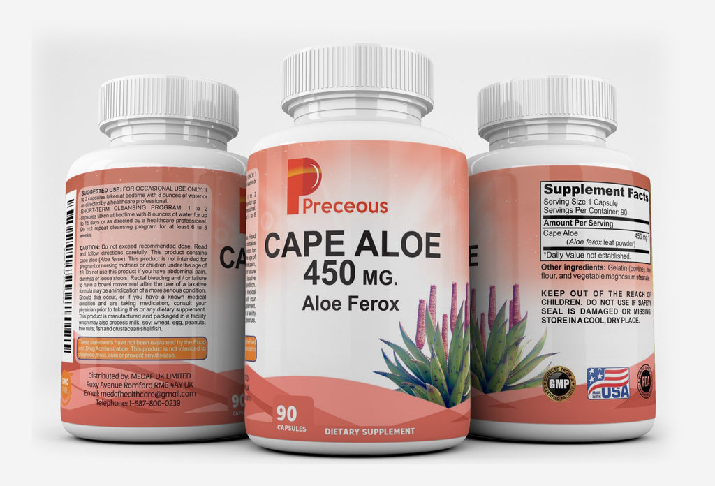 Cape Aloe dietary supplement capsules