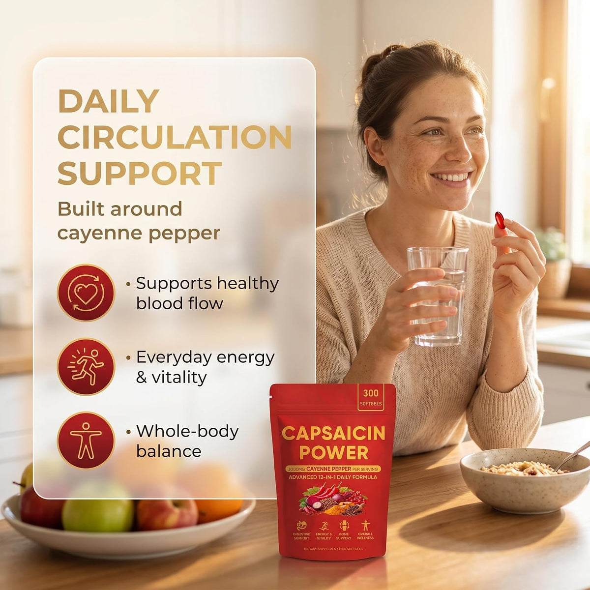 Capsaicin Power cayenne supplement benefits