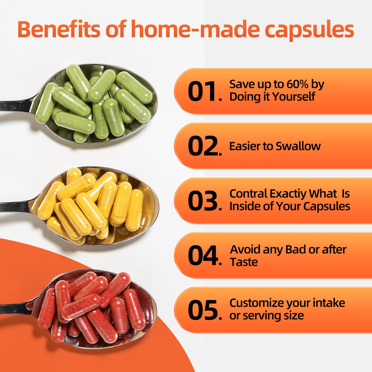 capsules for DIY vitamin formulations