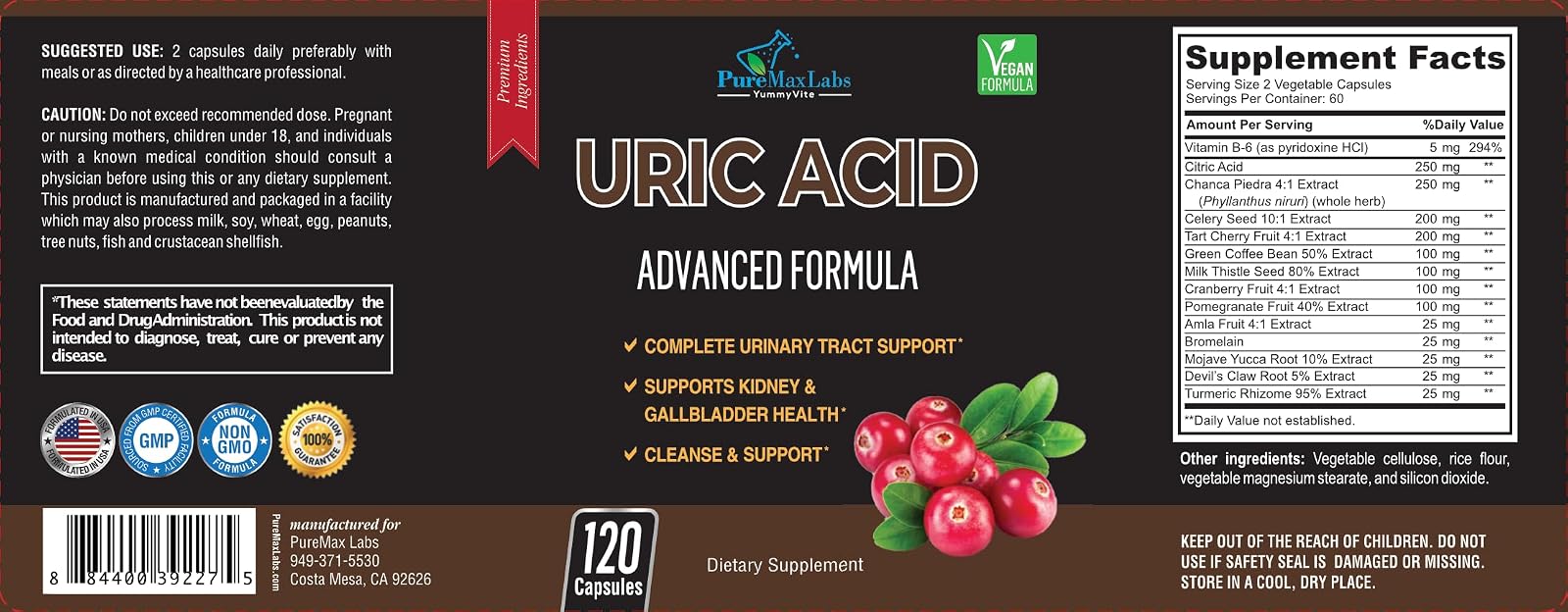capsules for healthy uric levels