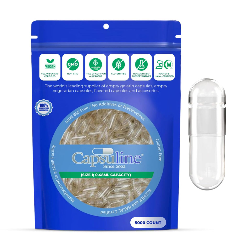 Capsuline clear vegetarian capsules bulk