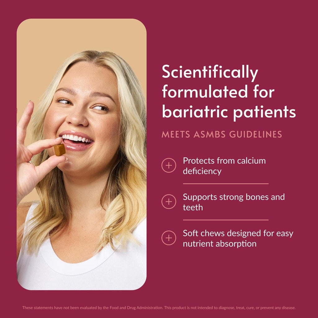 Caramel flavour calcium citrate supplements