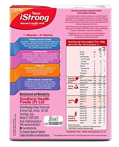 caramel flavour iron drink mix