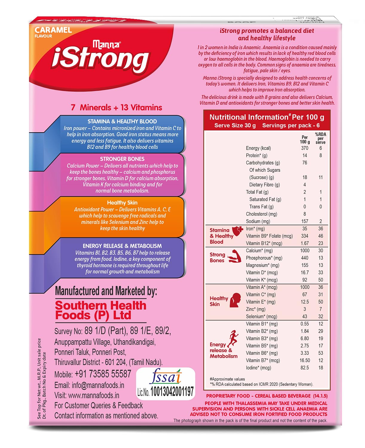 caramel flavoured iron supplement