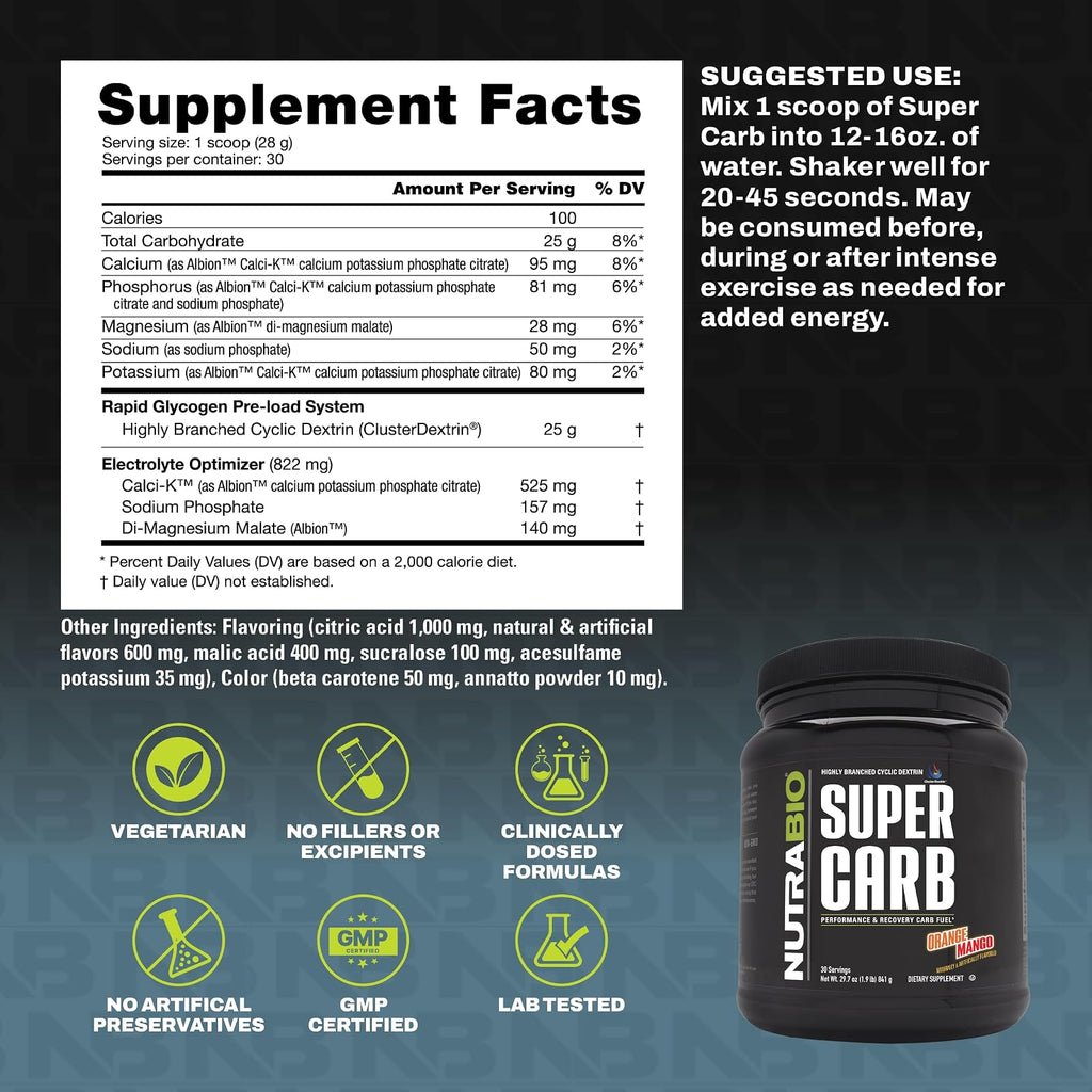 carbohydrate powder for workouts