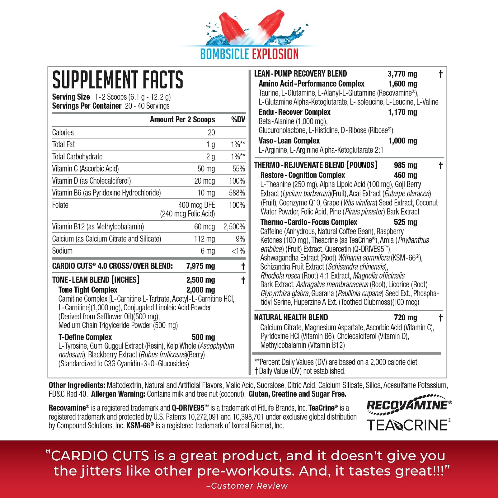 Cardio Cuts pre-workout powder for endurance