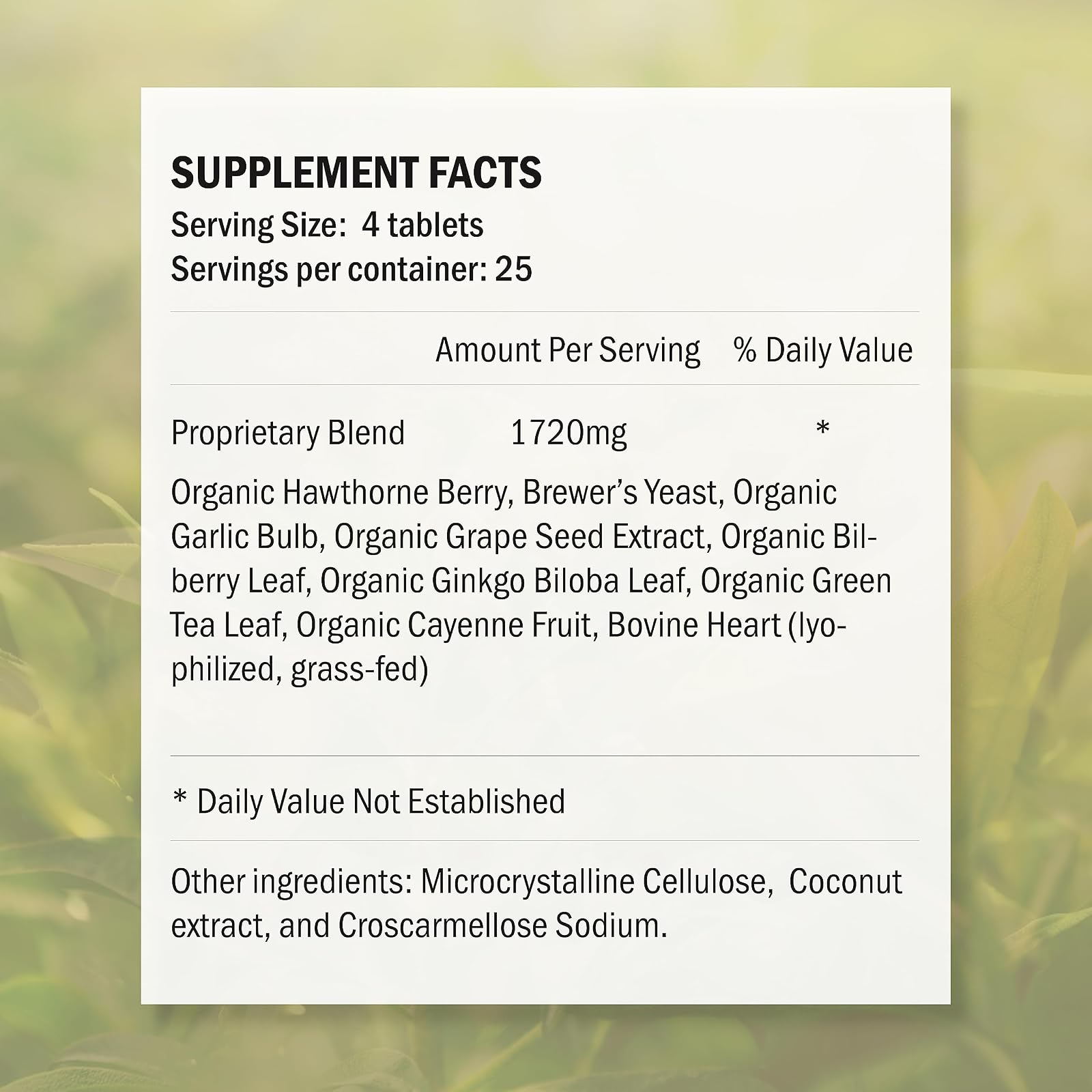 Cardio vitamins for overall wellness