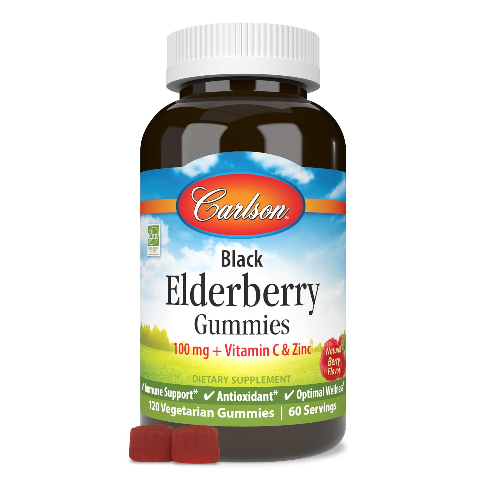 Carlson Black Elderberry Gummies for immune support