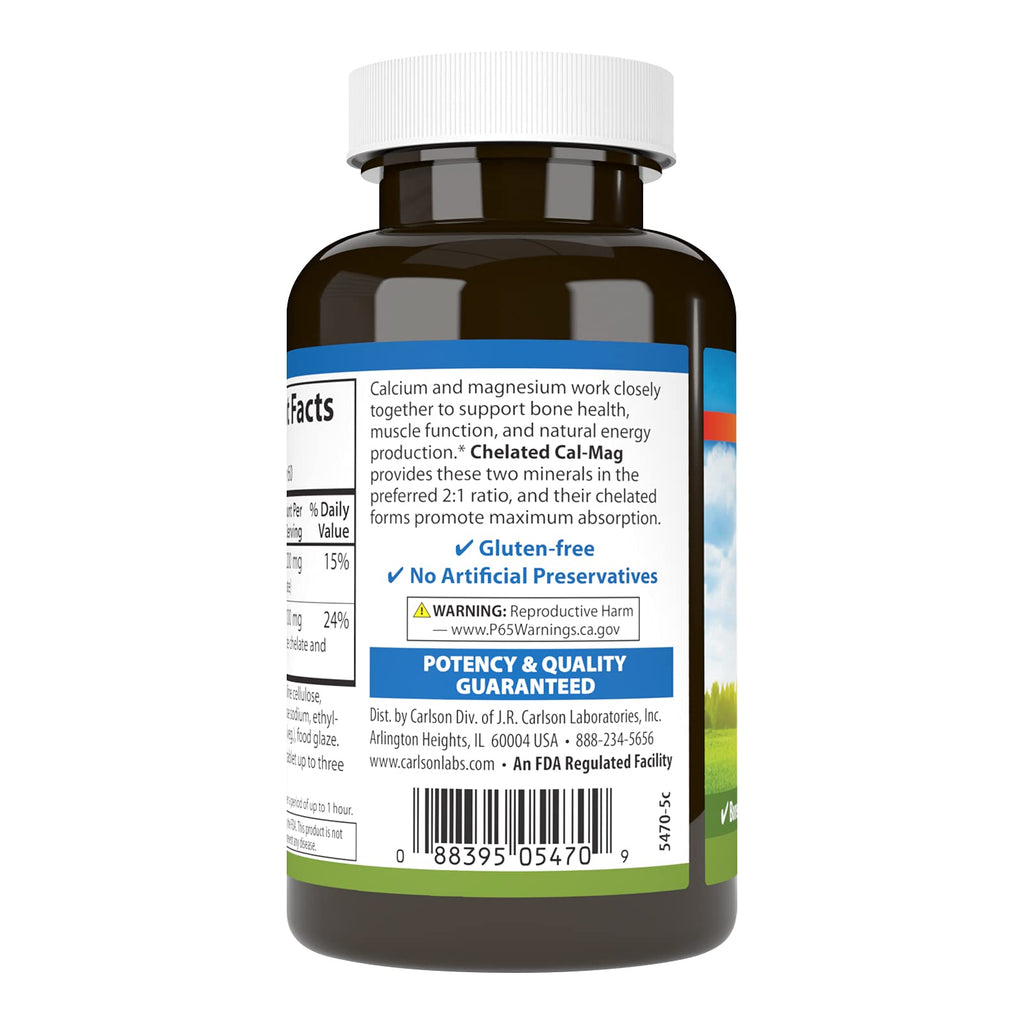 Carlson chelated Cal-Mag for muscle support