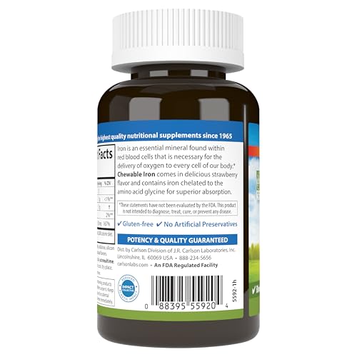 Carlson chewable iron for energy