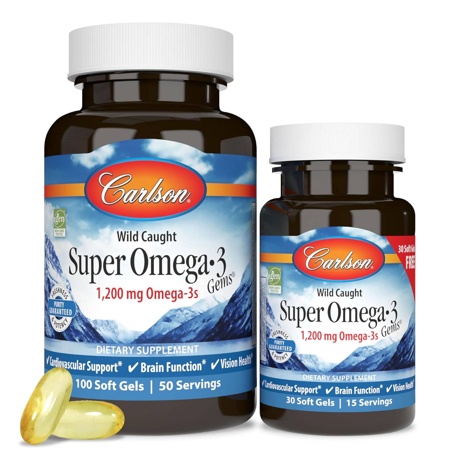 Carlson fish oil omega 3 softgels
