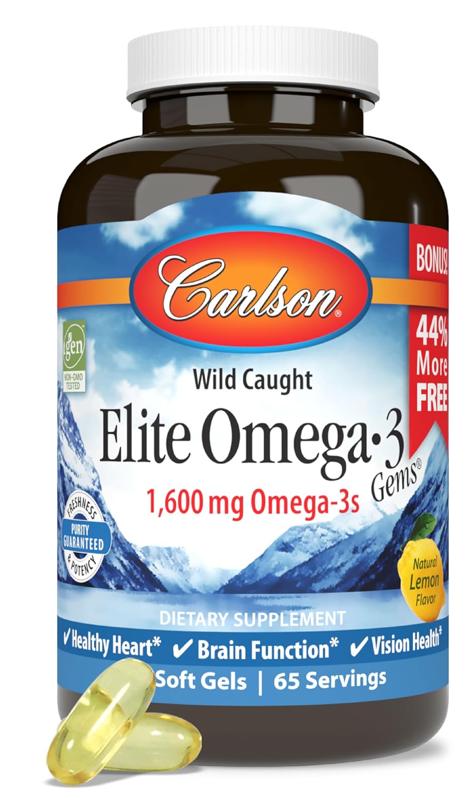 Carlson fish oil softgels 1600 mg