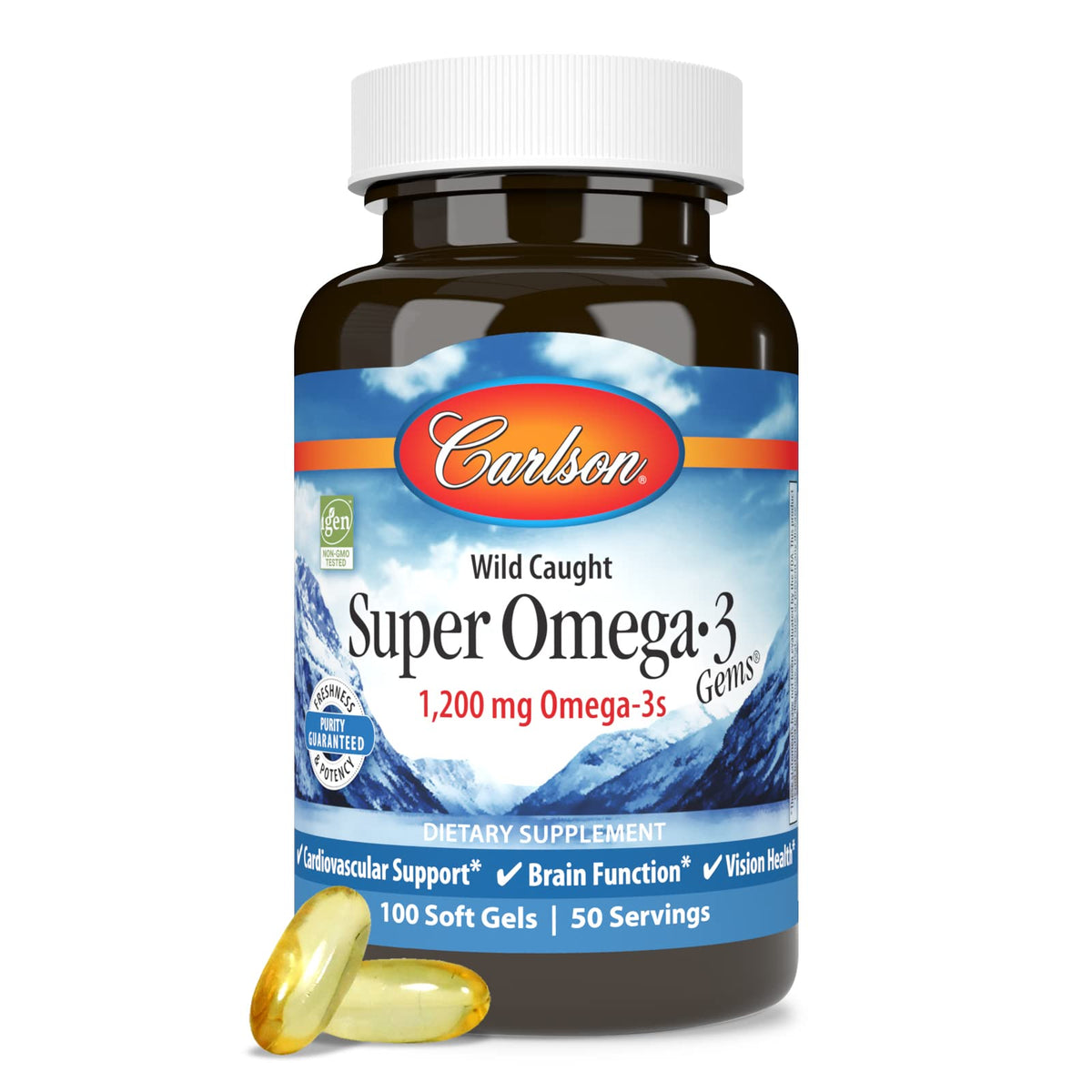 Carlson fish oil softgels for heart health