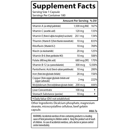 Carlson iron capsules for vitality