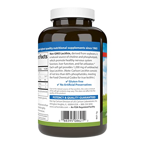 Carlson lecithin promotes healthy cholesterol