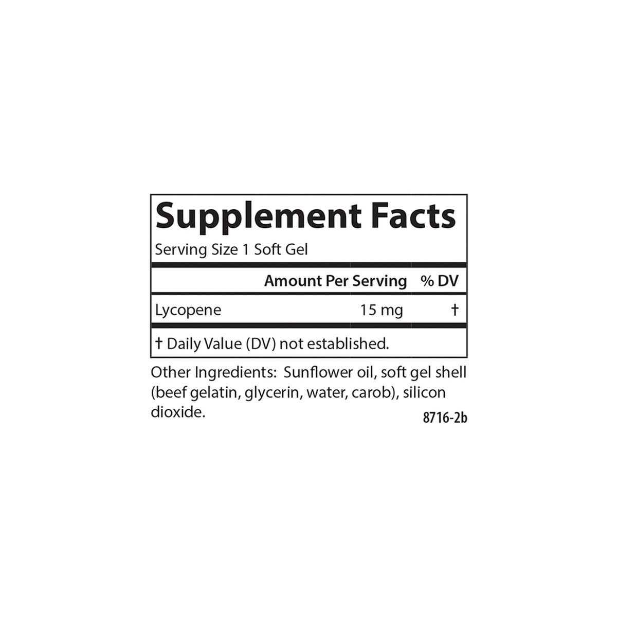 Carlson lycopene capsules for daily wellness