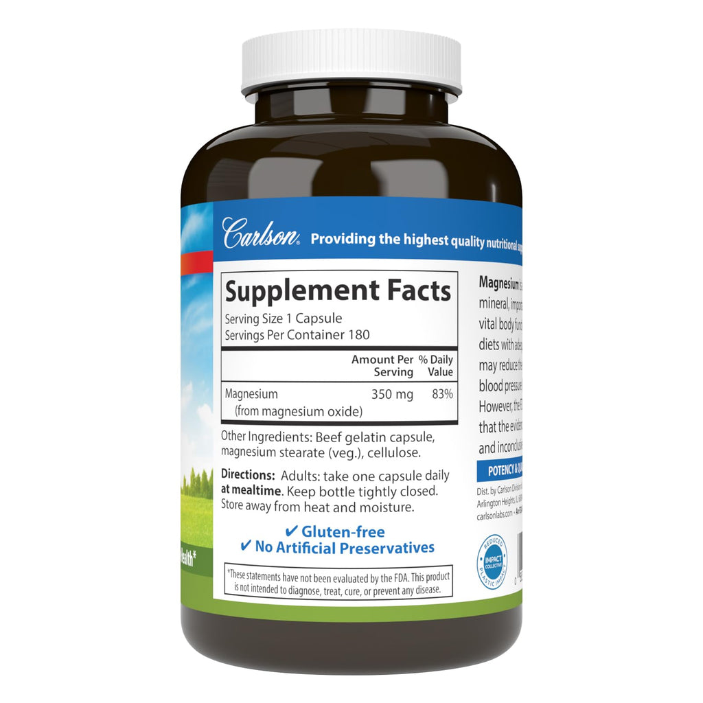 Carlson magnesium oxide for bone health