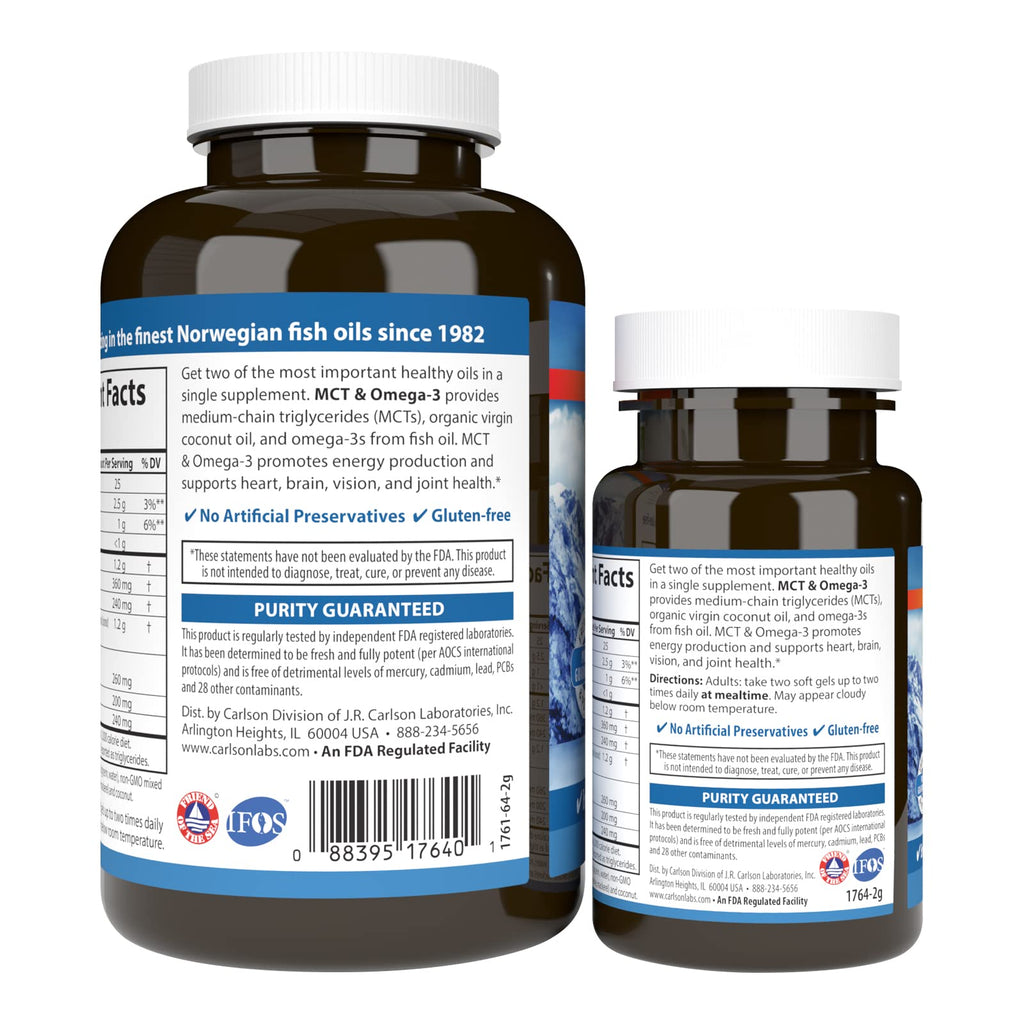 Carlson MCT oil softgels benefits