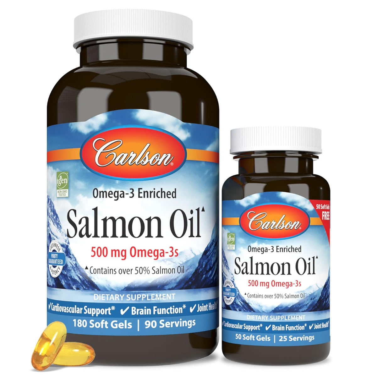 Carlson Salmon Oil softgels for heart health