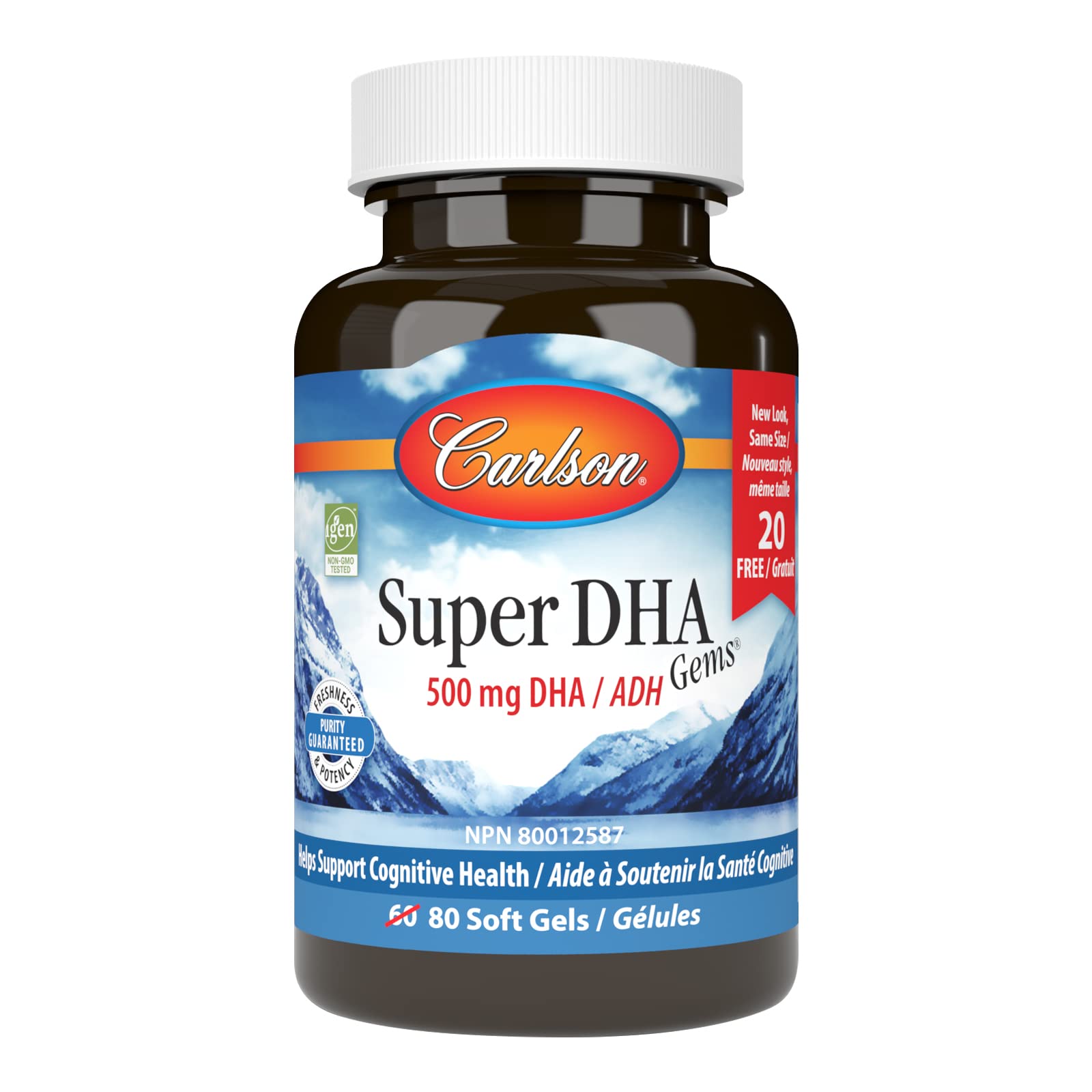Carlson Super DHA softgels for brain health