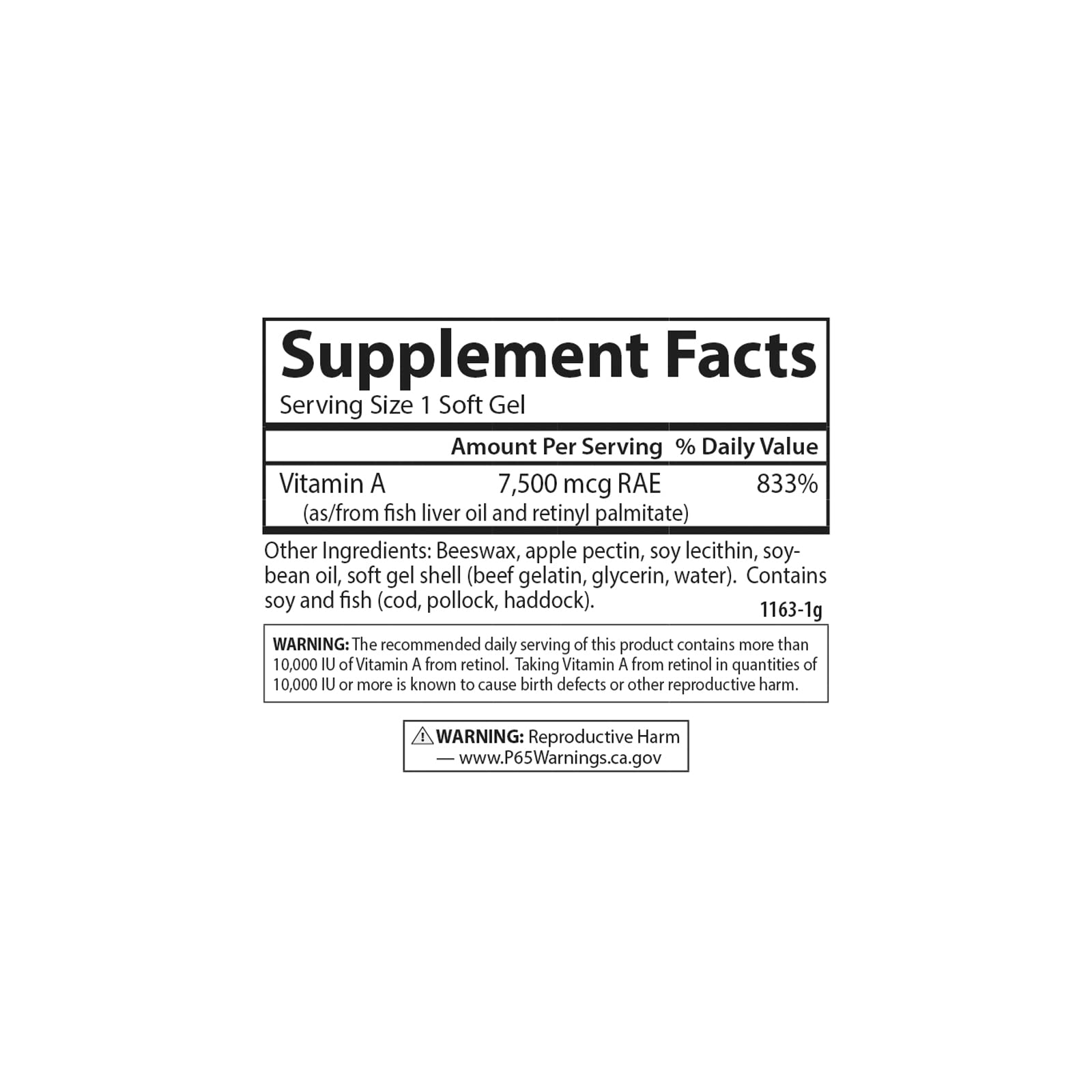 Carlson vitamin A for healthy skin