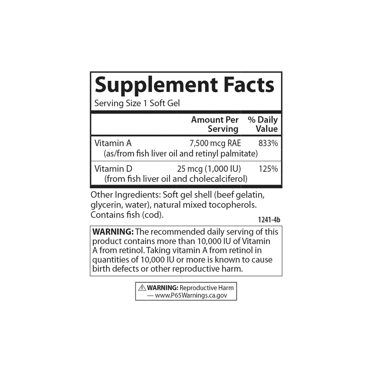 Carlson vitamin A for healthy vision