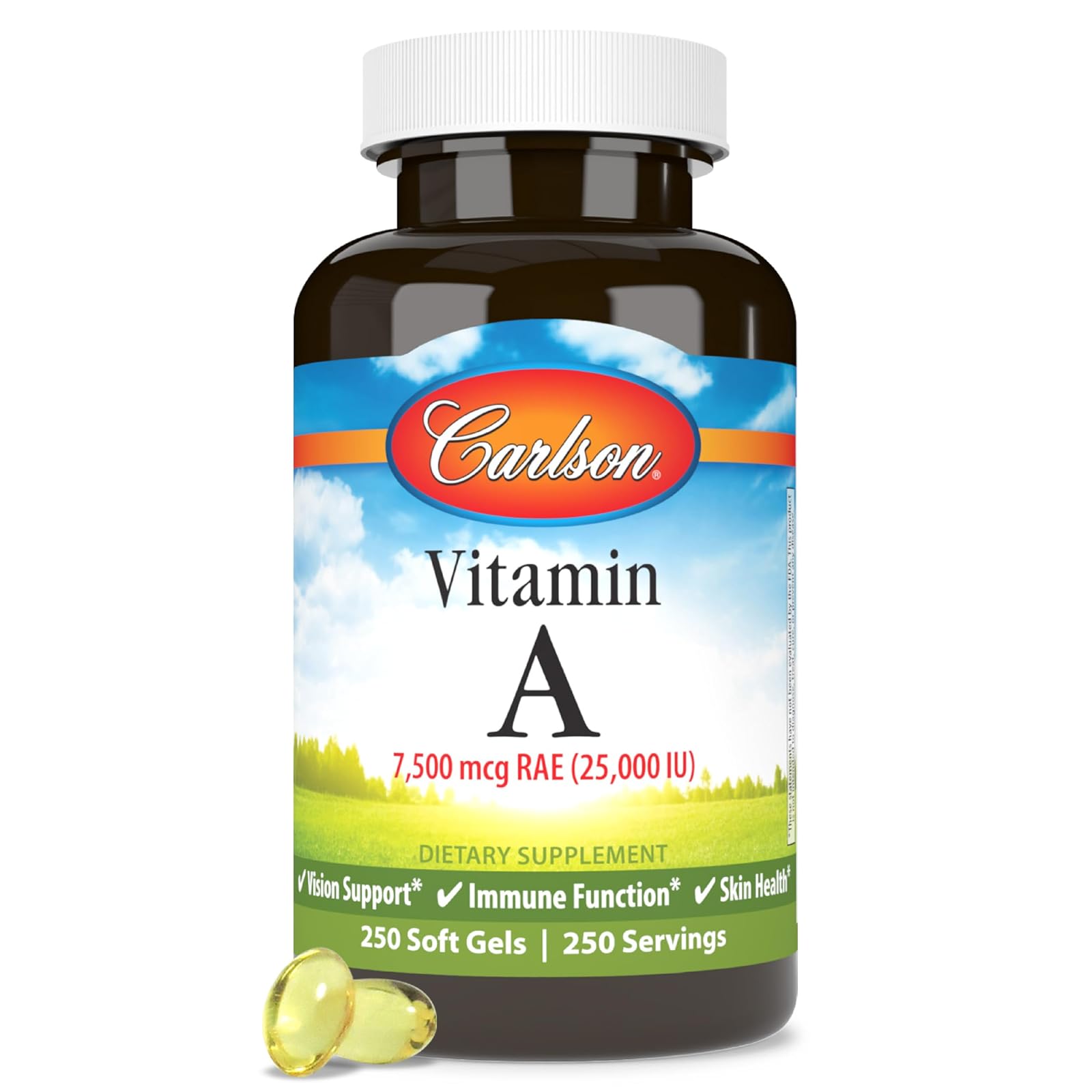 Carlson vitamin A softgels for eye health
