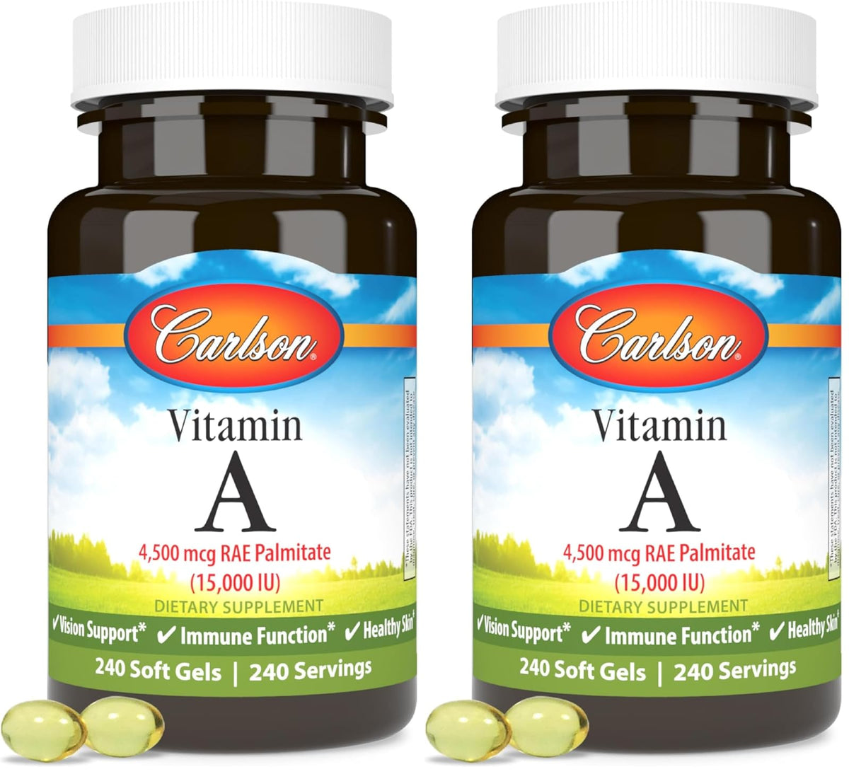 Carlson vitamin A softgels for eye health
