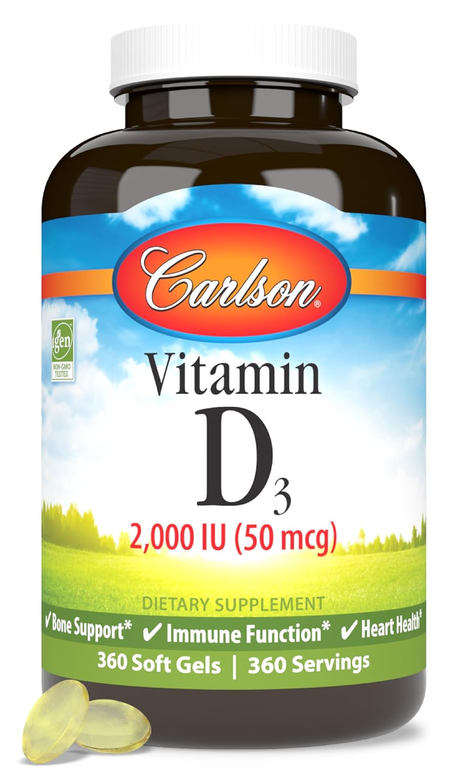 Carlson Vitamin D3 softgels for immunity