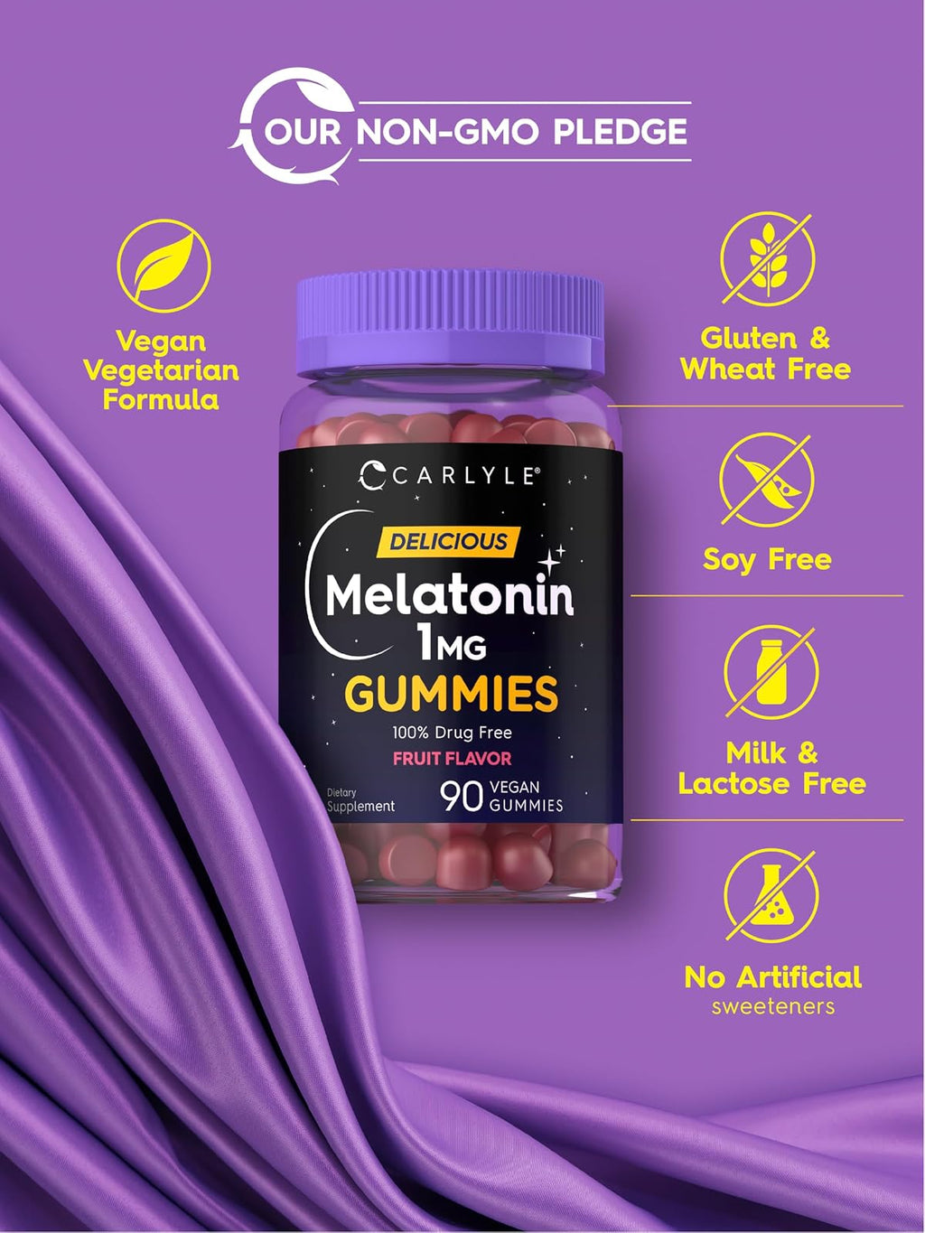 Carlyle 90 count melatonin for sleep aid