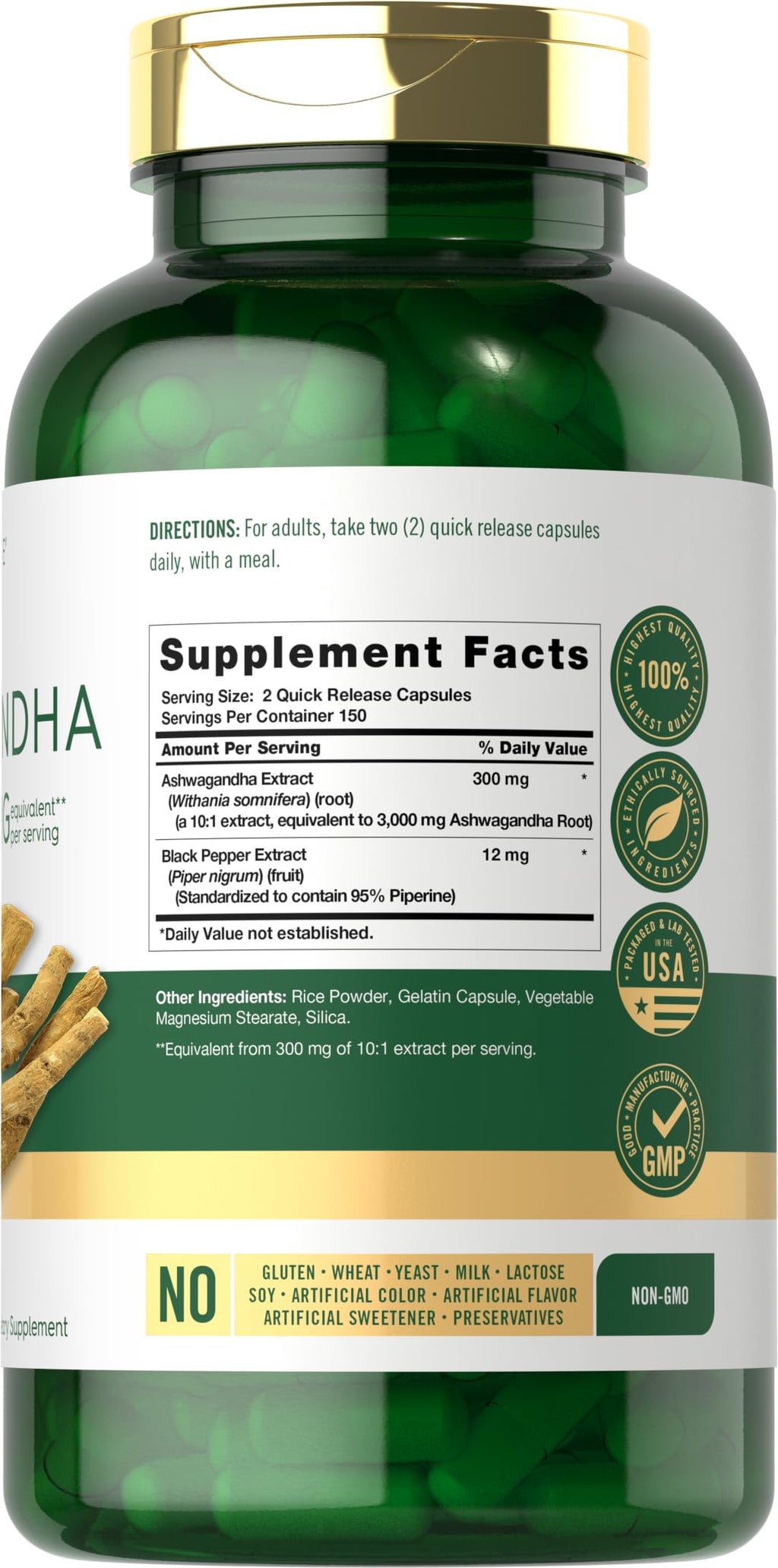 Carlyle ashwagandha with black pepper benefits