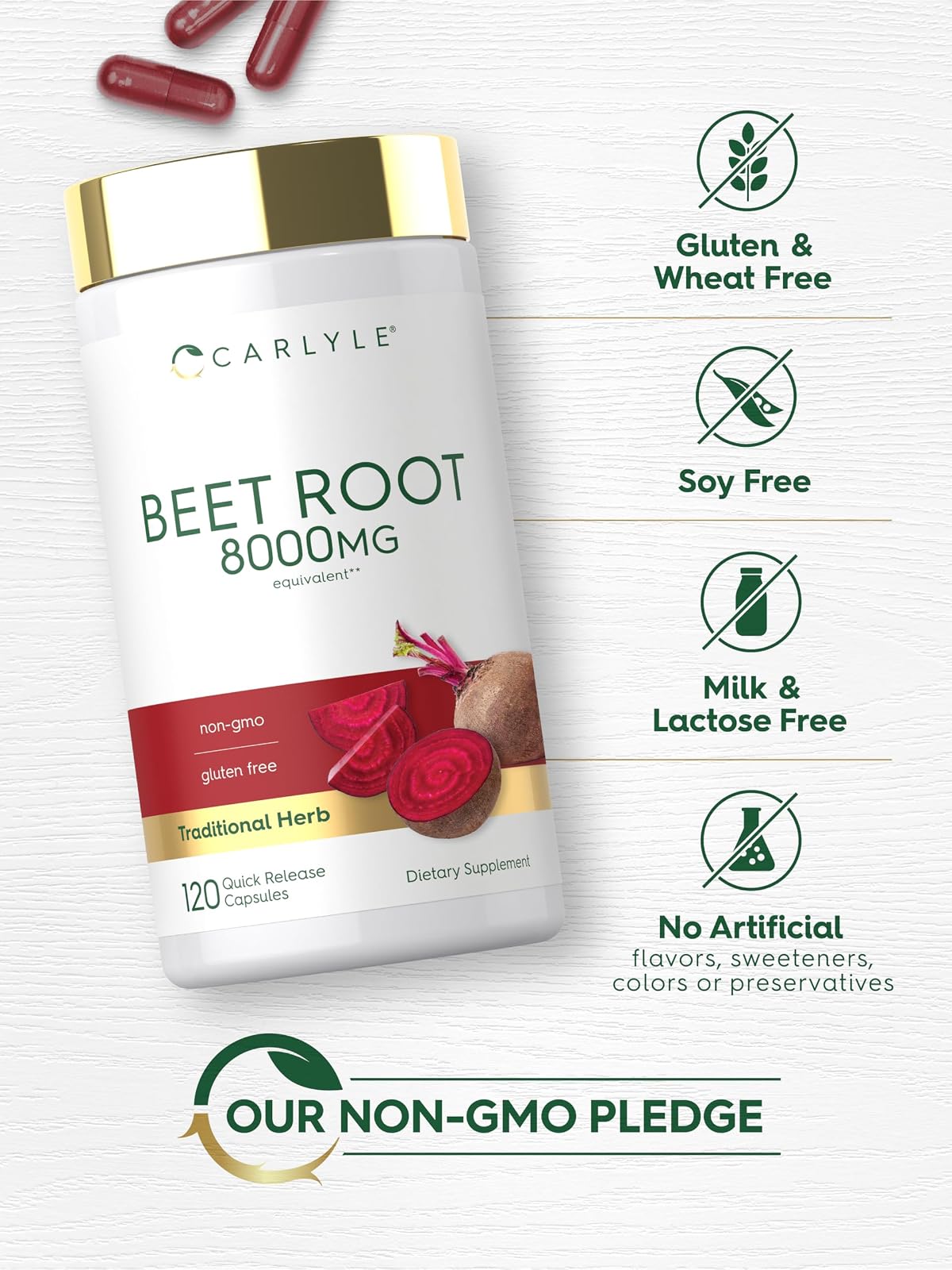 Carlyle beet root capsules for heart health