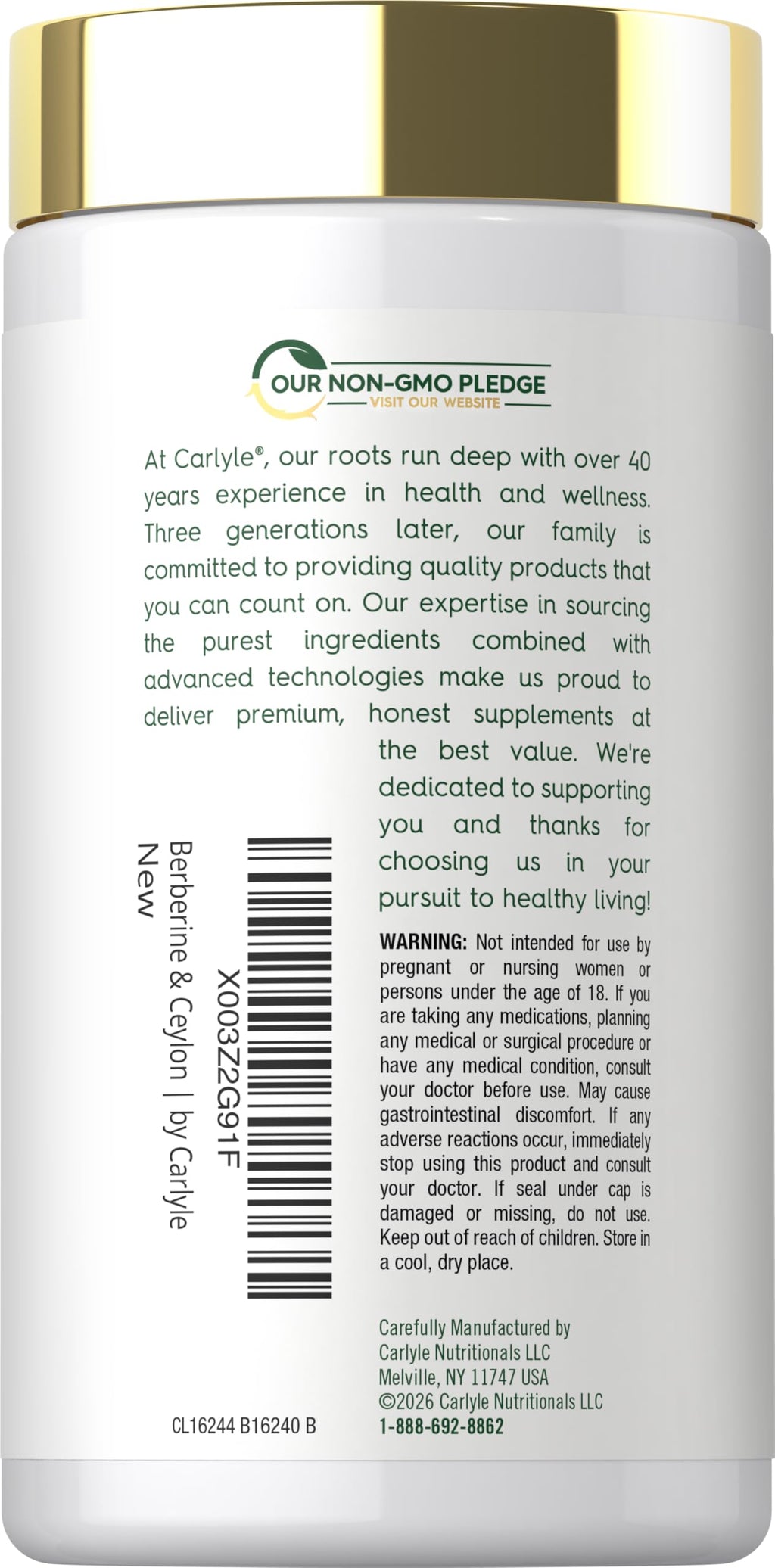 Carlyle Berberine for digestive health