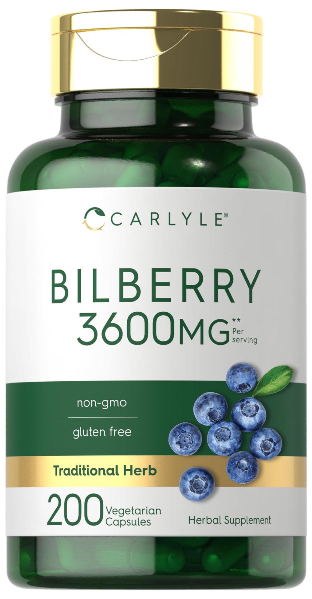 Carlyle bilberry extract capsules 3600mg