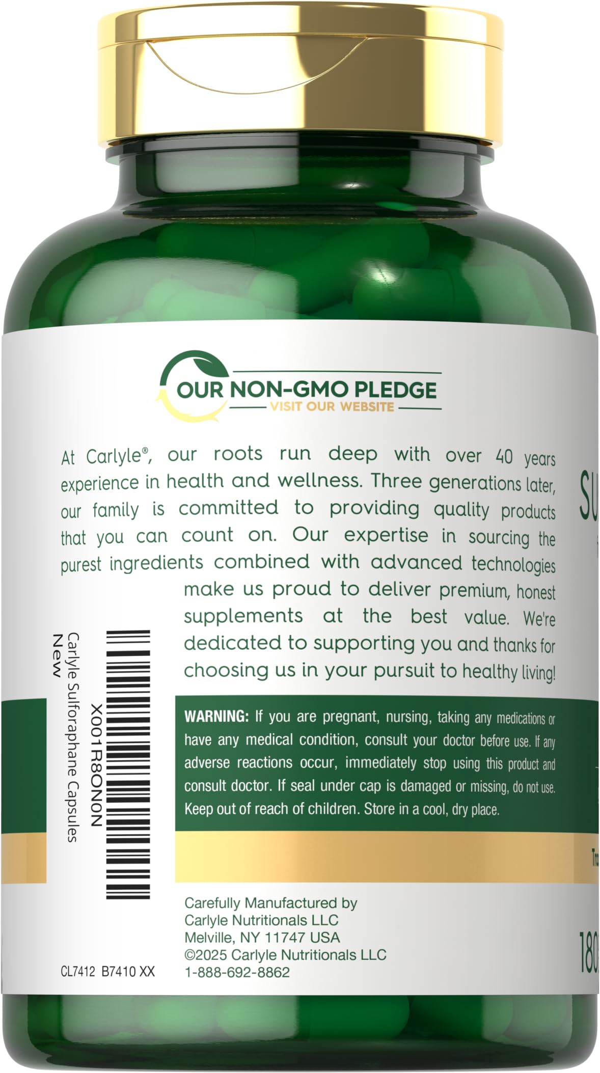 Carlyle blended vitamin supplement features